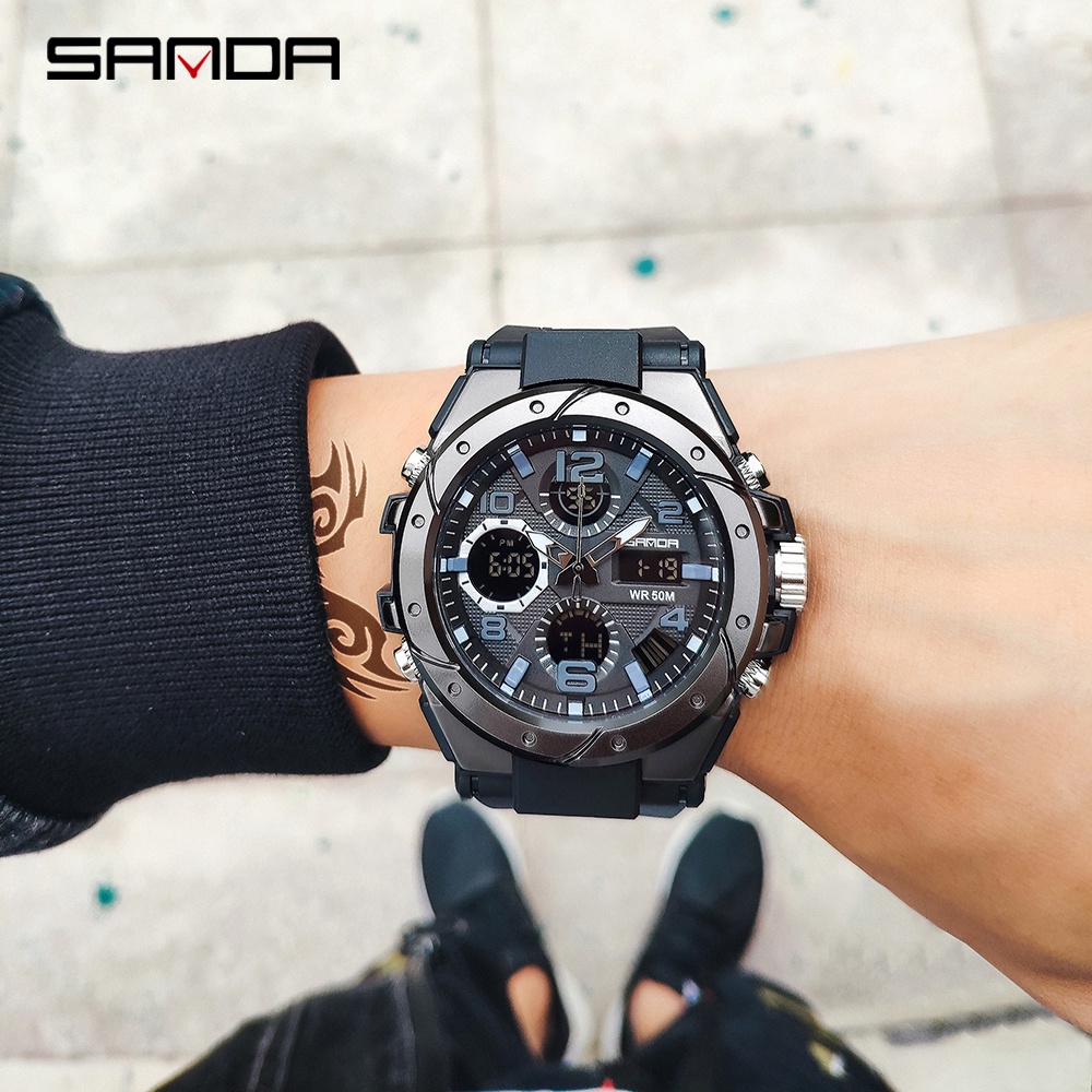 SANDA Sport Watches Mens 2021 Brand Military Waterproof Shockproof ...