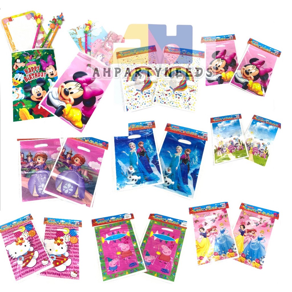 10Pcs/Pack Loot Bag For Birthday Girl Character Party Supplies ...