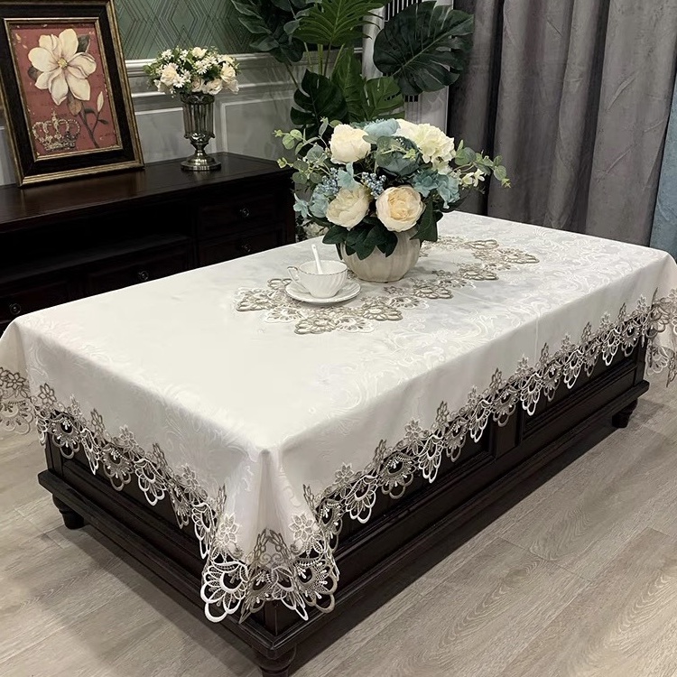 Hotel Table Cover Waterproof Wash-Free Coffee Tablecloth Lace Cover 8 ...