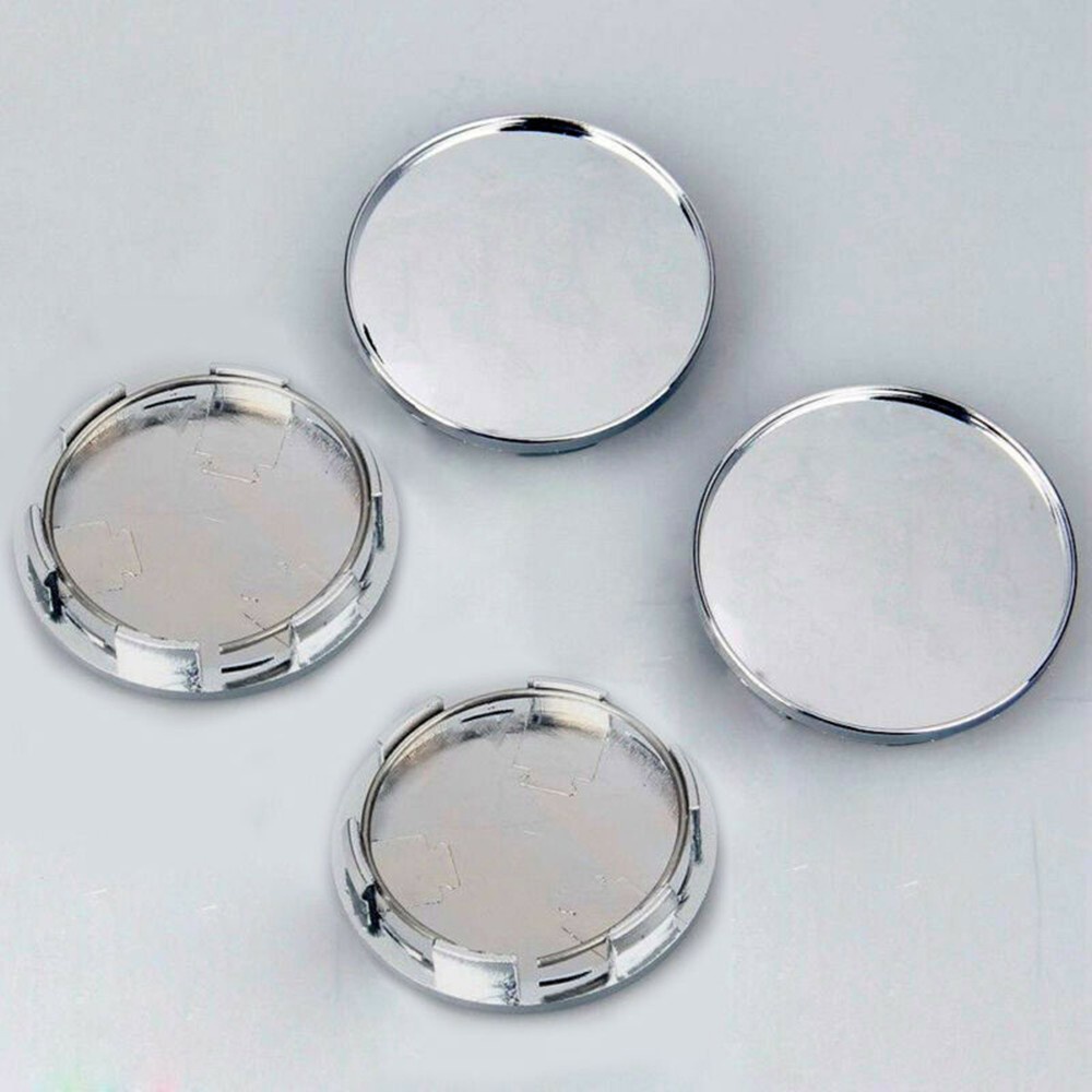 4 X 63mm 68mm Universal Chrome Silver Car Wheel Center Hub Cap Cap ...