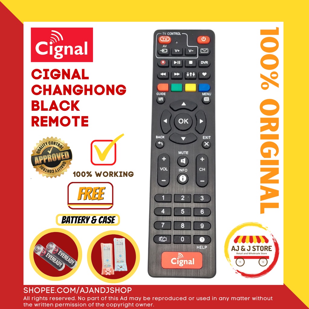 Cignal Remote CHA-S2S1TMS18 (BRAND NEW) Original & Good Condition +FREE ...