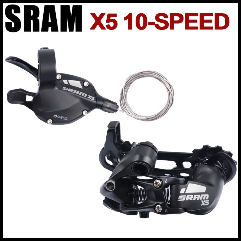 Sram X5 10 Speed Shifter Rear Derailleur GS Medium Cage Black MTB Bike ...
