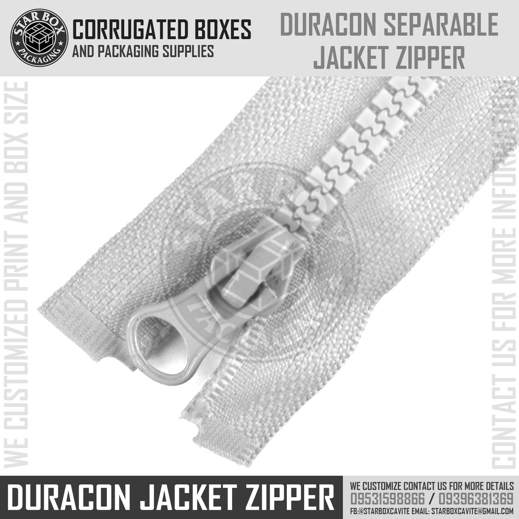 Starbox Duracon Separable Zipper For Jacket Hoodies Coats Size 16 to 32 ...
