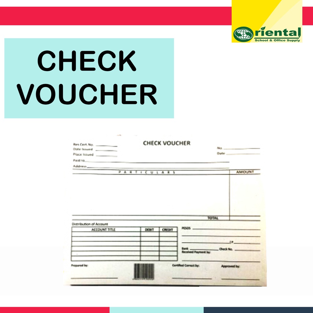 Check Voucher Receipt 2 Ply - Ordinary Resibo with Duplicate - 50 ...