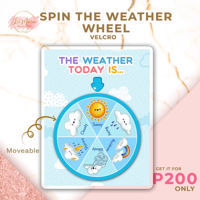 Movable TIME AND WEATHER CHART Laminated Educational Charts A3 Big ...