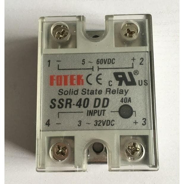 Solid State Relay SSR 40DD 40A DC control DC With Plastic Cover ...