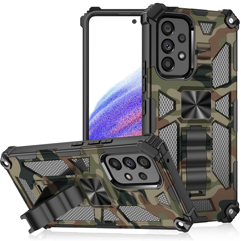 Military Camouflage Armor Shockproof Case For Samsung Galaxy A53 A73 A13 5G A33 A12 A52 A32 M33 ...