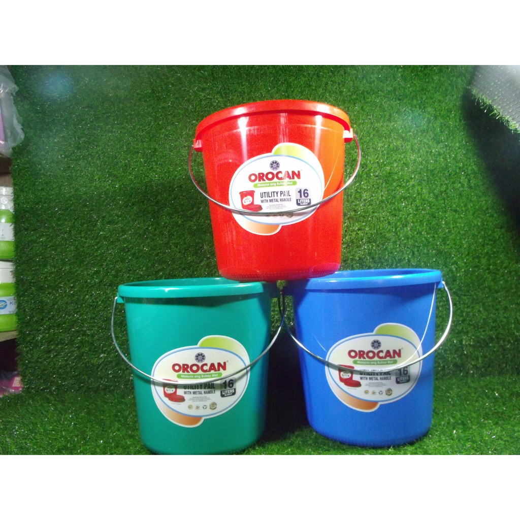 16 Liters Orocan Pail with steel handle or timba | Shopee Philippines