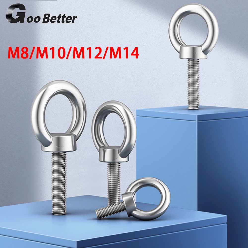 M8 M10 M12 M14 304 Stainless Steel Lifting Eye Bolt Towing Bolts ...