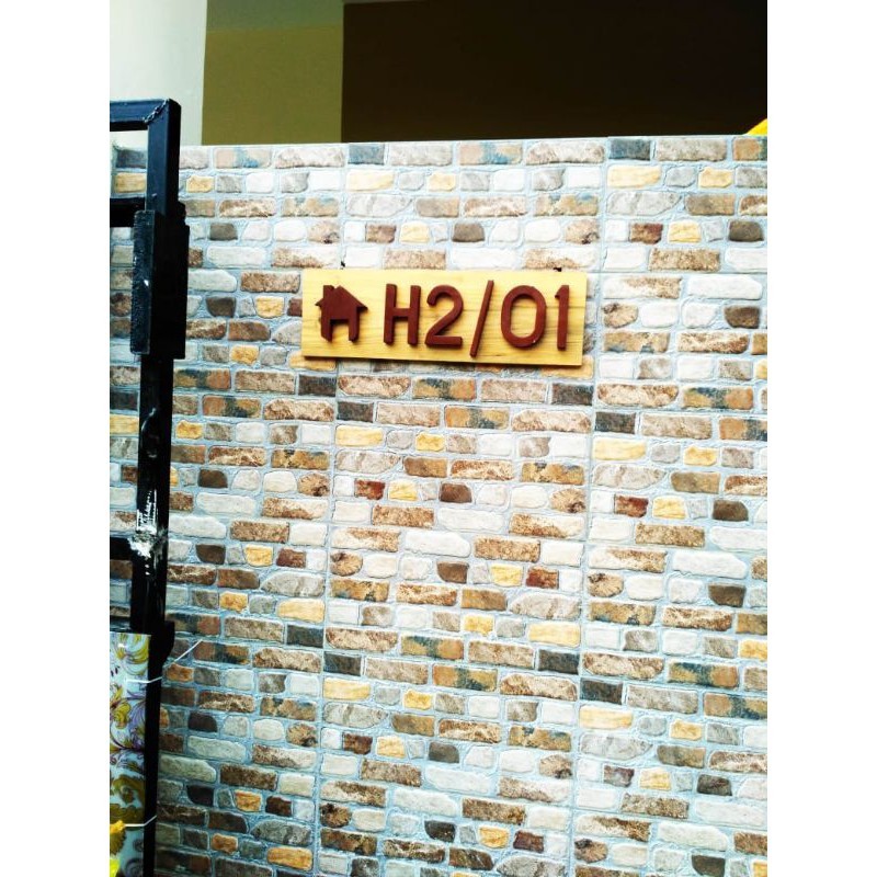 KAYU Outdoor House Numbers House Number Board Embossed Teak Wood ...