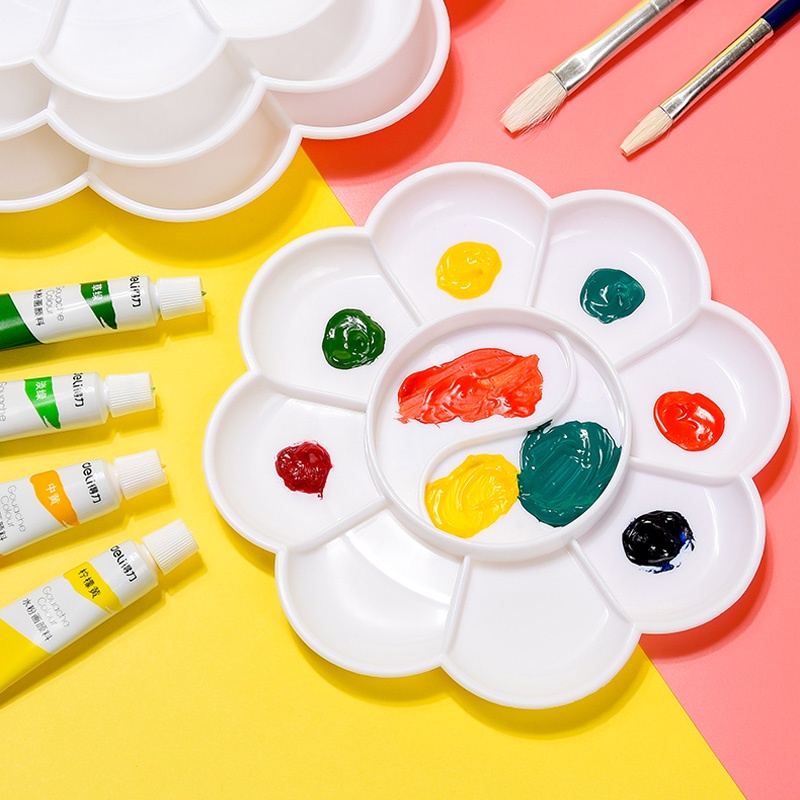 Deli Painting Palette Color 10 Grids Plastic Palette For Acrylic Oil ...
