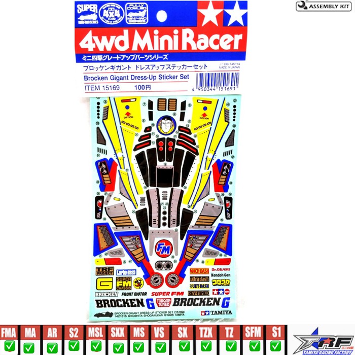 Tamiya 15169 BROKEN GIGANT DRESS UP STICKER SET | Shopee Philippines