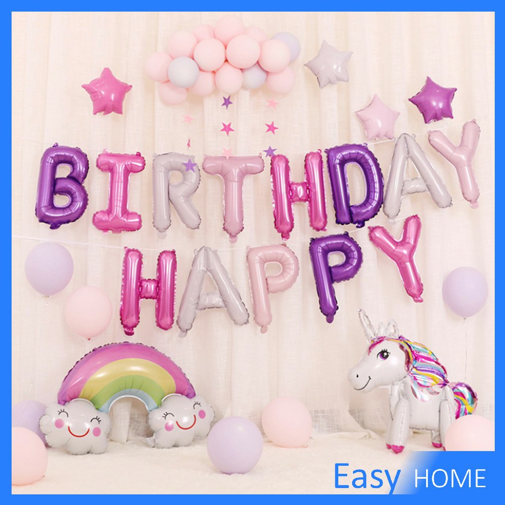 16 Inch Balloon Letters Venue Decoration Foil Set Festival Happy ...
