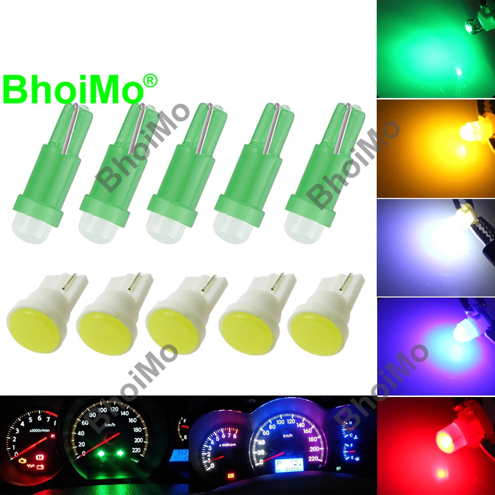 BhoiMo 5PCS T5 W3W t10 led dashboard led light Car Interior Side Door cluster gauge Meter map ...