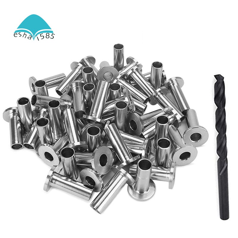 40 Pack T316 Stainless Steel Protector Sleeves For 1/8 inch Wire Rope ...