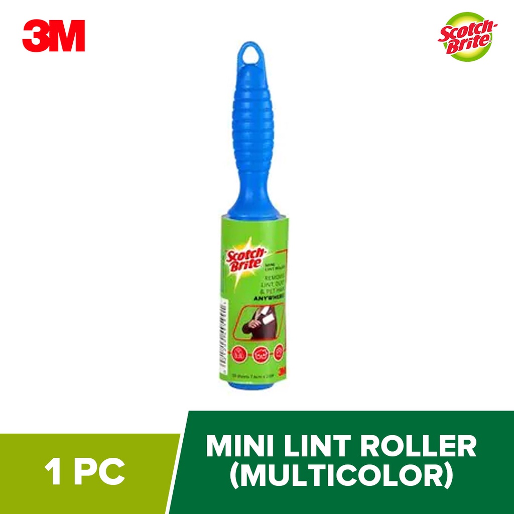3M Scotch Brite Mini Lint Roller (Multicolor) 1pc | Shopee Philippines