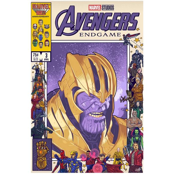 Marvel: Avengers Endgame Vintage Comic A4 Poster w/ FREEBIES | Avengers ...