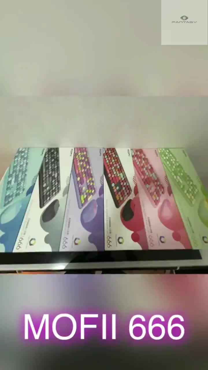 Original Mofii 666 Mixed Color Keycap 2 4ghz Wireless Keyboard And Mouse Combo Set For Home