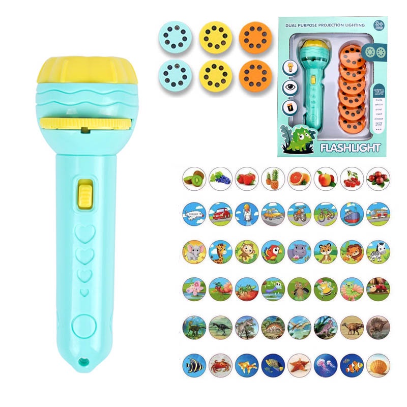 Flashlight Projector Torch Lamp Toy Baby Sleeping Story Book Early ...