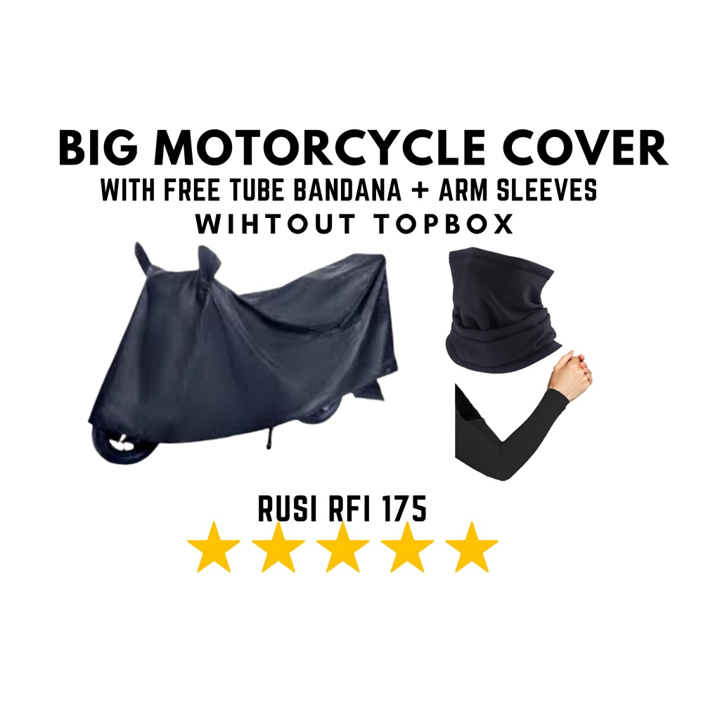 RUSI RFI 175 Big Motorcycle cover WITH FREE Tube bandana & Arm sleeves ...