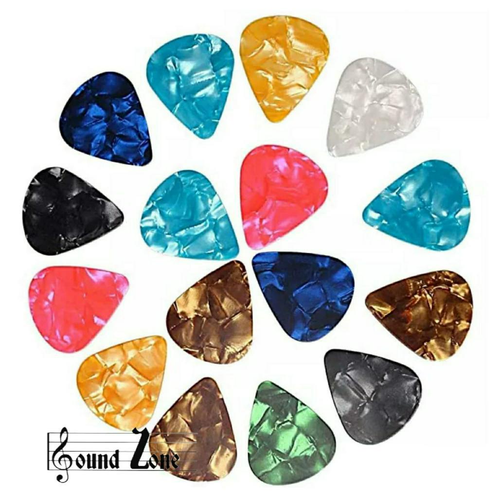 100 Pcs. Guitar Celluloid Picks Accessories - Colorful (Random Color ...