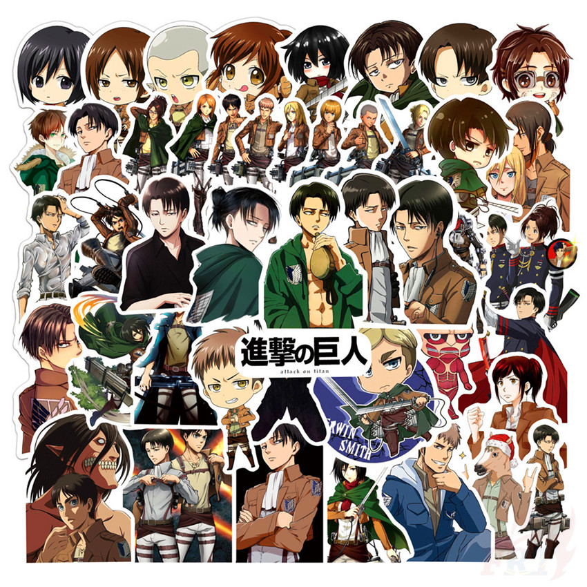Attack on Titan - Series 01 Anime Stickers 50Pcs/Set Eren Mikasa ...