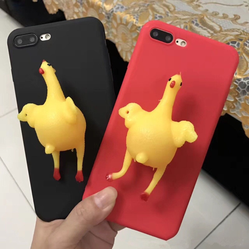 Cute Unzip the Laying Chicken Phone Case iPhone 13 12 11 Pro Max Mini X ...