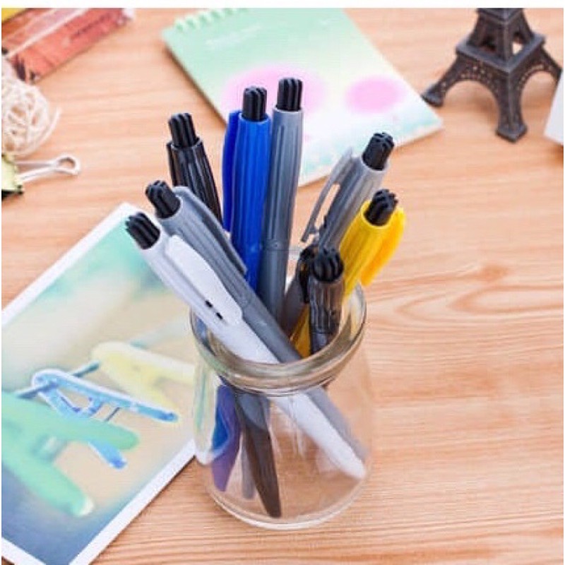 （48pcs)click pen pointe pen transparen 202 ballpen(48pcs) | Shopee ...