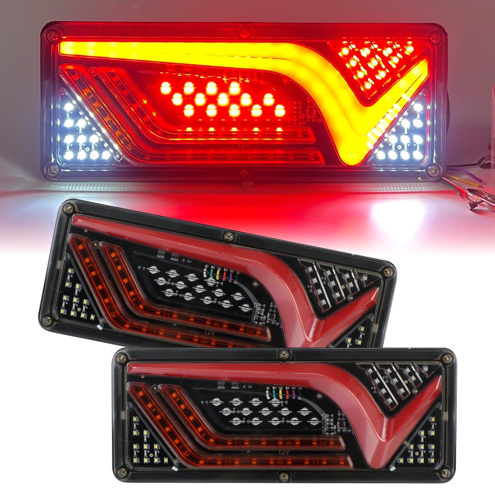 Trailer Lorry Bus Camper Caravan Dynamic LED Reverse Lamp Truck Tail ...