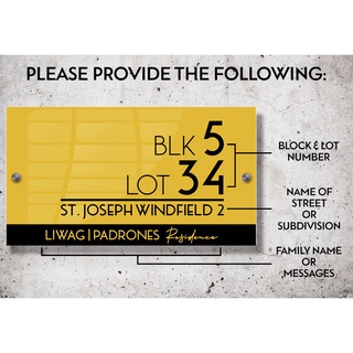 ADDRESS PLATE LANDSCAPE 9X5" 3mm, House Address Plate, Home Address ...