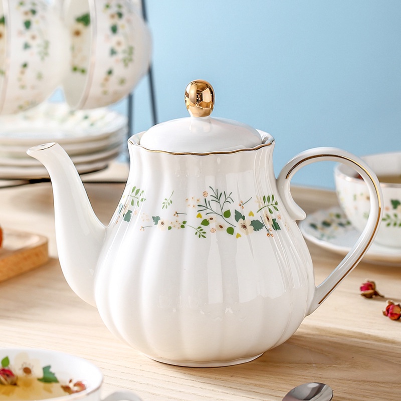 850ml teapot Ceramic Teapot Set water set tea lattice pumpkin afternoon ...