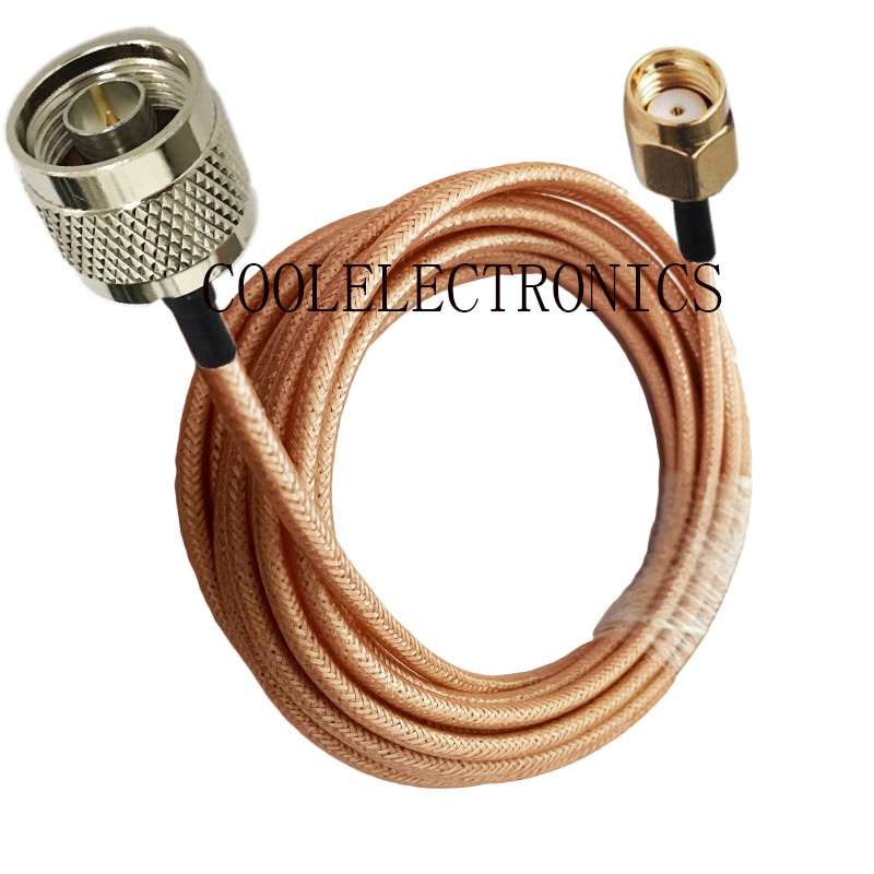 RG400 RP-SMA Male to N Male Double Shielded Copper Braid RF Coaxial ...