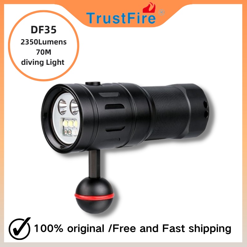Trustfire DF35 2350 Lumens Diving Underwater Light built in 6000mAh ...