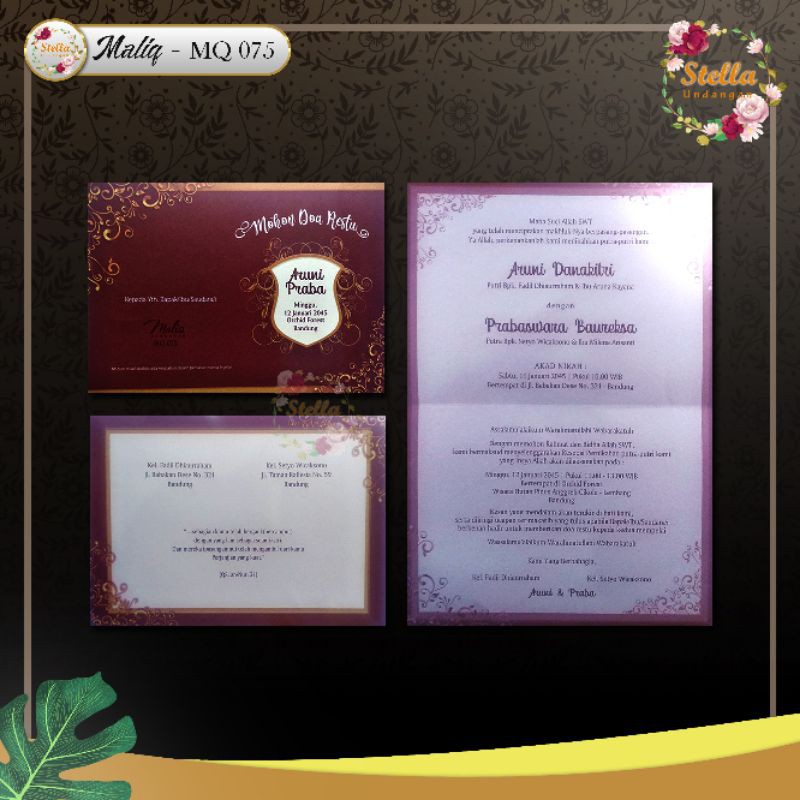 MALIQ AMEERA INVITATION FORM (Code 73 -77) | Shopee Philippines