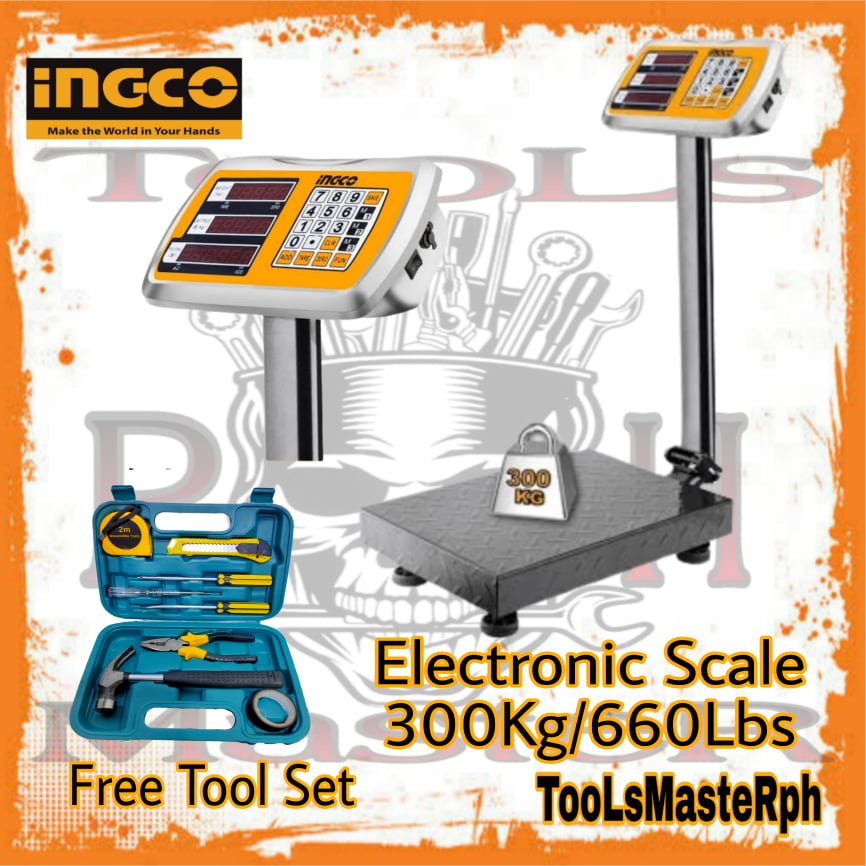 INGCO 300KG 660LBS Electronic Scale HESA33003 Free Tools Set | Shopee ...