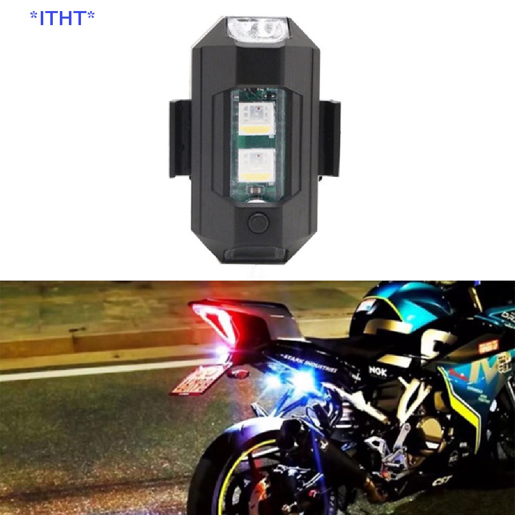 ITHT> MINI Motorcycle Tail Warning Light Strobe Light Laser Fog Lamps ...