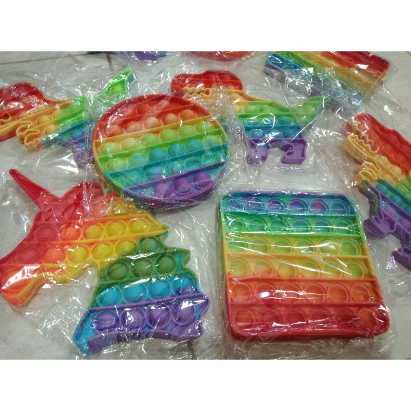 Pop IT rainbow Kids Toys Fidget Push Pop Its Fidget Toy Push | Shopee ...