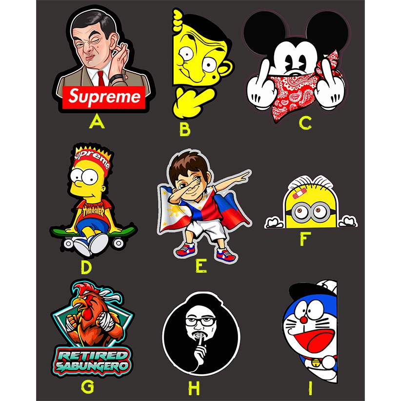 Motorcycle Sticker Vinyl Decals Famous Inspired s14 | Shopee Philippines