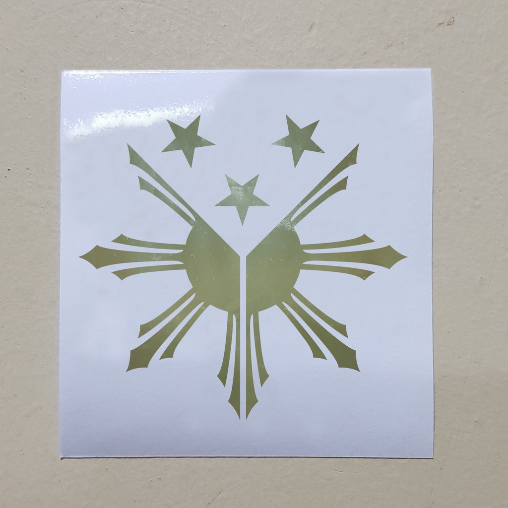 3 Stars and a Sun version 2 - Vinyl cutout sticker | Shopee Philippines