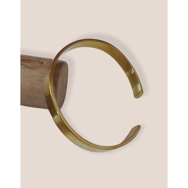 Flat Hand made Brass Bangle (Adjustable to any wrist size) | Shopee ...