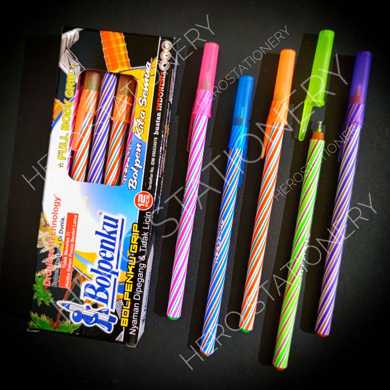 LILIN Spiral grip wax ballpoint pen. 12 units | Shopee Philippines