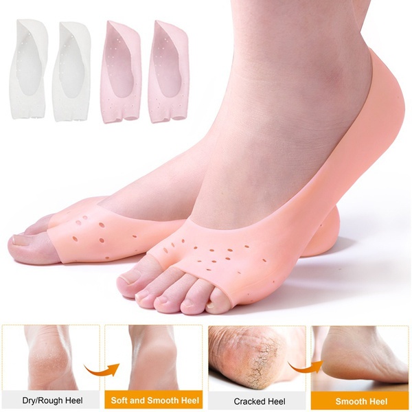Soft silicone socks heel protection socks foot care protector to ...