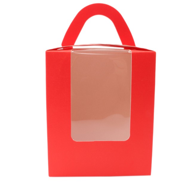 10pcs single cupcake box cake packaging with handle Souvenir Gift ...