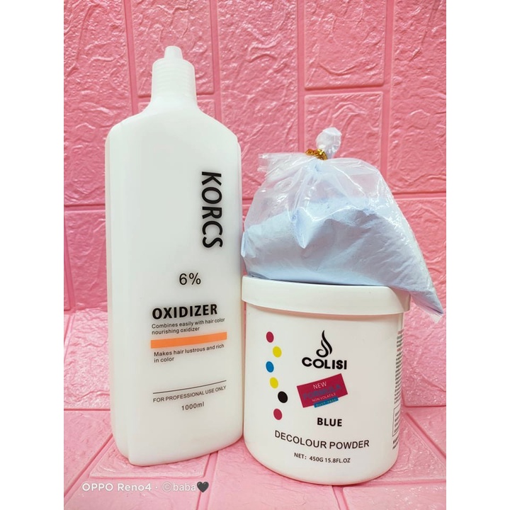 COLISI BLEACHING POWDER WITH KORCS OXIDIZING CREAM 1000ML - 1SET ...