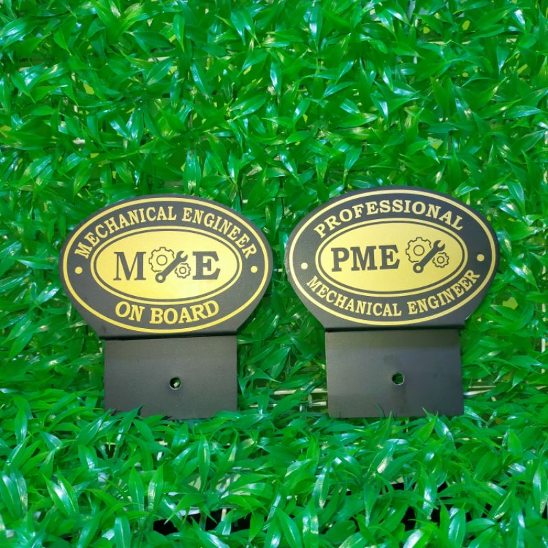 MECHANICAL ENGINEER ON BOARD CAR EMBLEM BADGE | Shopee Philippines