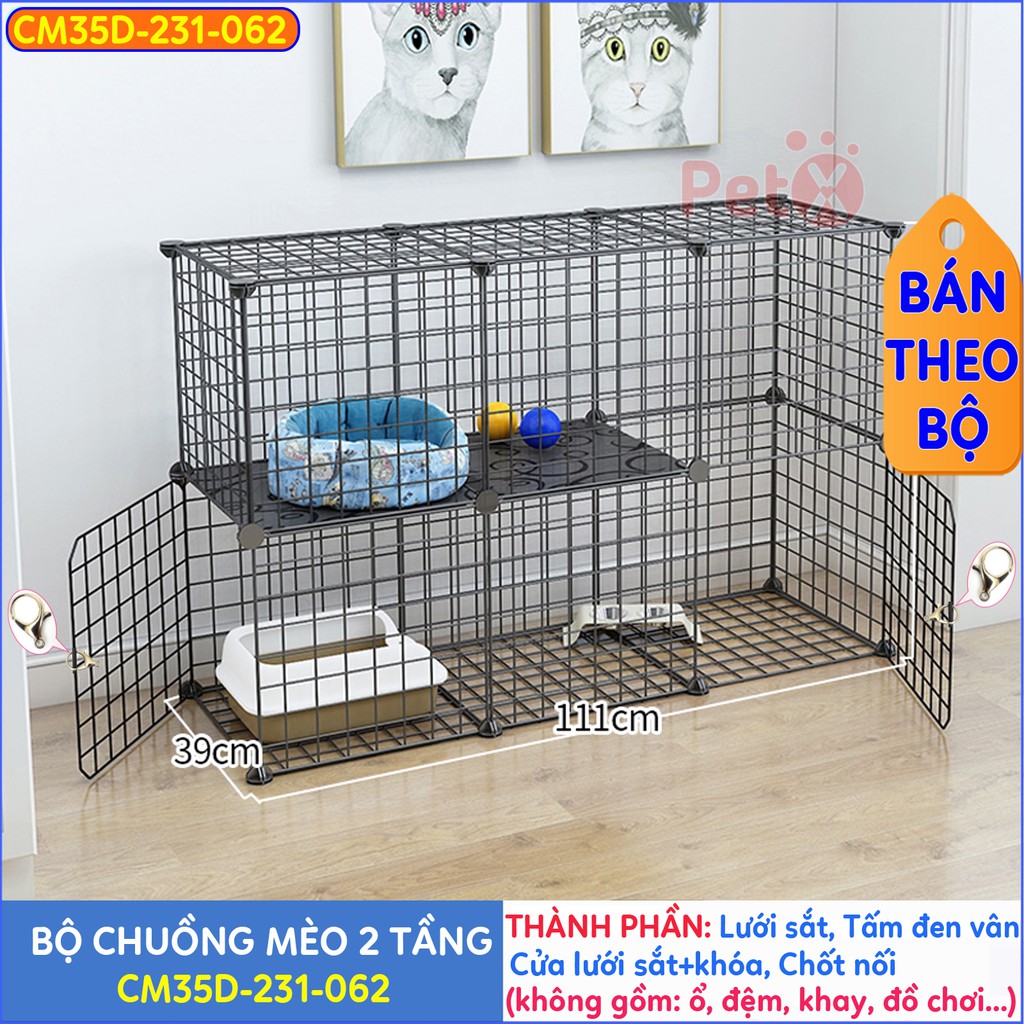 Multi-purpose 2-story iron mesh cat cage for rabbits, squirrels and ...