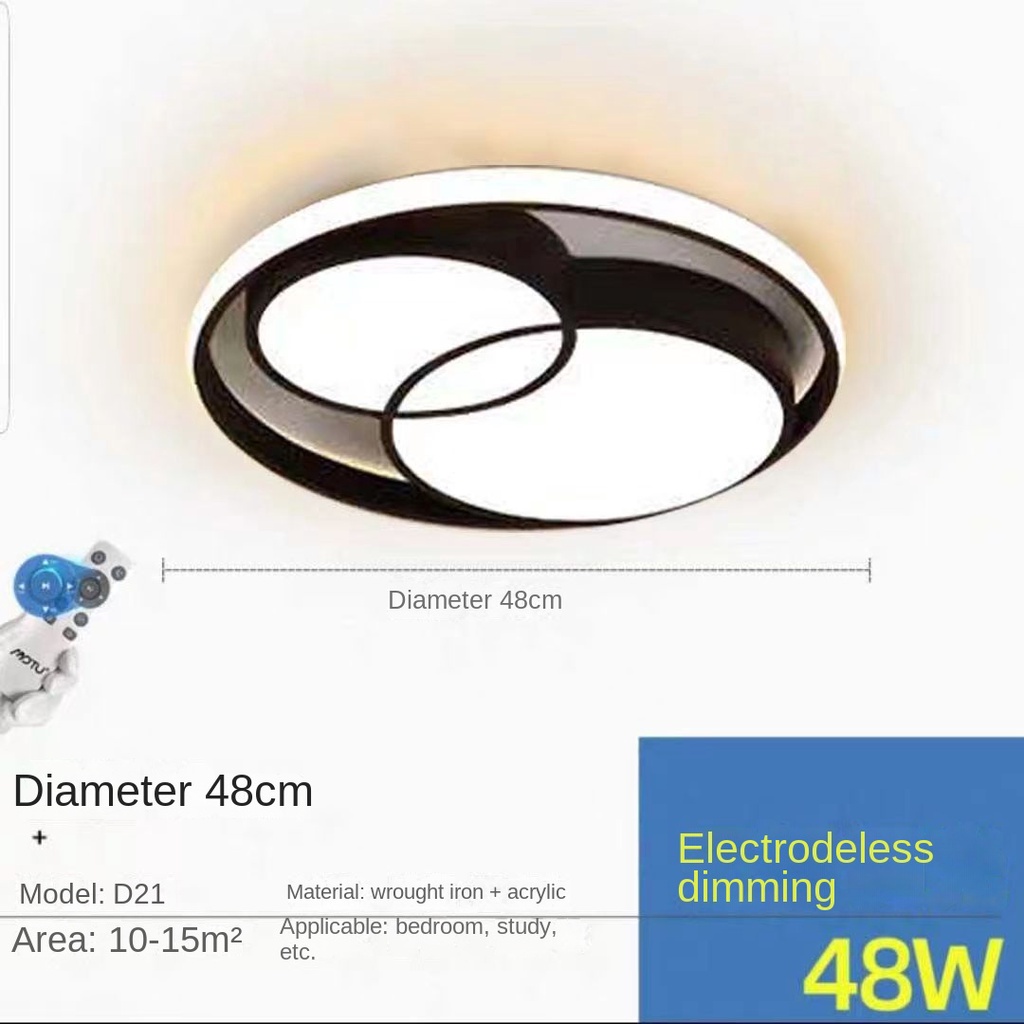 LED Ceiling Light Dimmable With Remote Square Ceiling Lamp Living ...