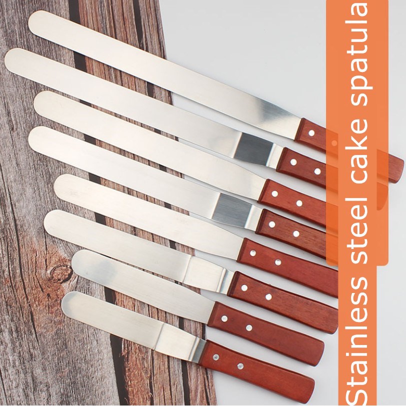 Stainless Steel Icing Spatula Straight and Angled Cake Spatula Butter ...