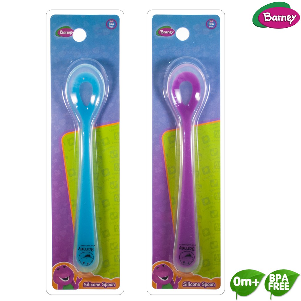 Barney Soft Silicone Spoon for Baby/Infant Safety Training Spoon Gum ...