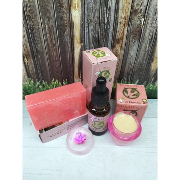 Original HERBAL PLUS Cream PACKAGE 3 in 1 (Cream+Soap+Serum) | Shopee ...